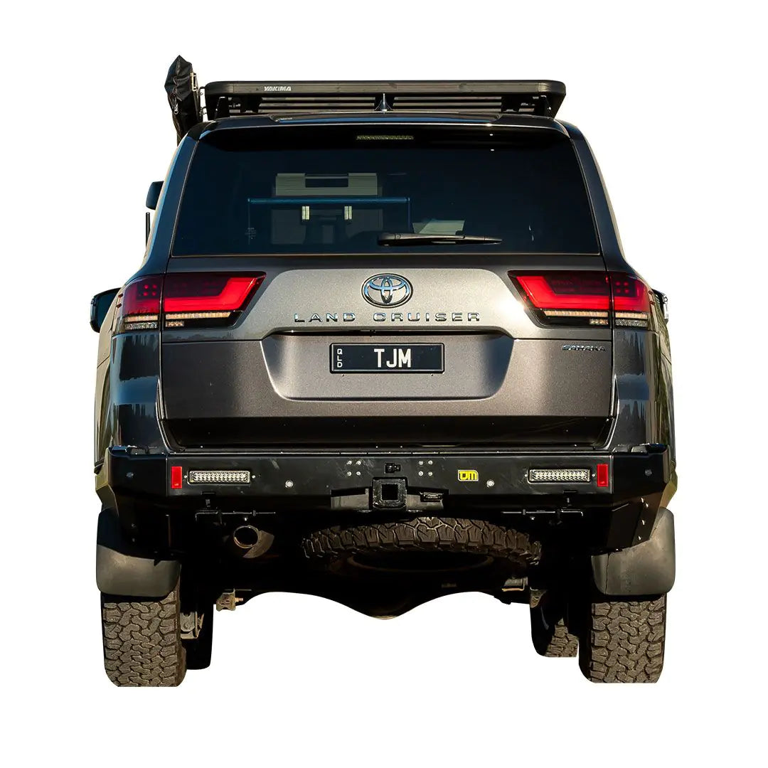 TJM Rear Protection Bar Black Steel For Toyota Landcruiser Wagon 300 S ...